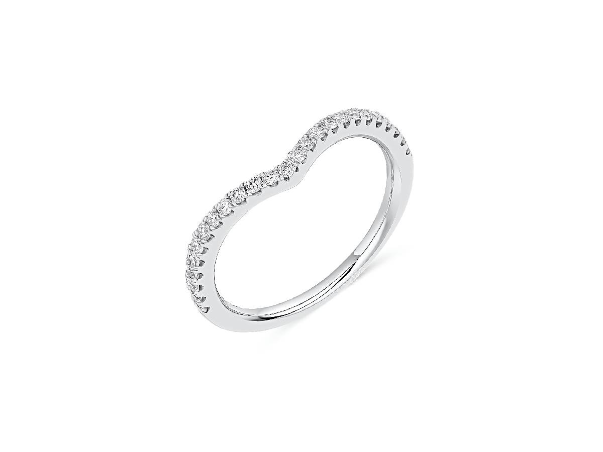 Claw Set Diamond Wishbone Wedding Ring - Bailey & Sons, Berkhamsted