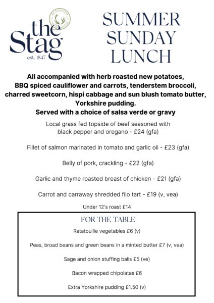 Summer Sunday Lunch - The Stag